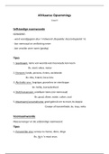 Summary afrikaanse taal opsommings - Afrikaans - Stuvia